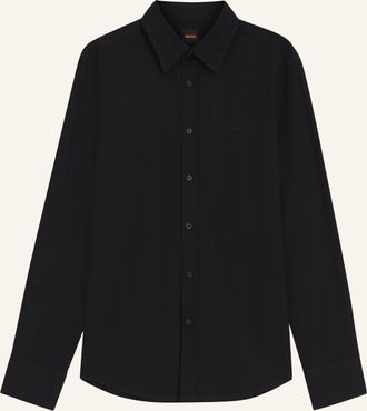 HUGO BOSS Hemd Relegant_6_M Regular Fit schwarz