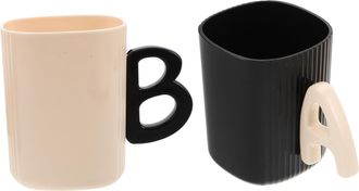 Cabilock 2 Stück Wiederverwendbare Mundspülbecher für Kompakte Leichte Trinkbecher Stilvolle Zahnbürstenhalter für Badezimmer für Reisen Studentenwohnheim Fami