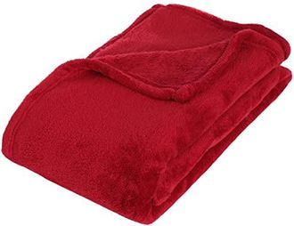 Atmosphera Atmosphera - Plaid - Microfibre - Rouge - 125x150 cm