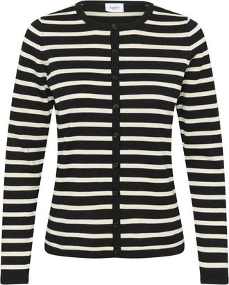 Saint Tropez Femme, Pulls, Noir, Taille: 42 FR Milasz Striped Cardigan