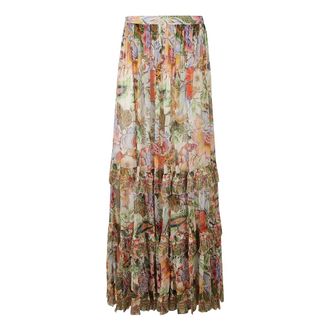 Etro Maxi-Rock MIT Print F.do Bianco - - Skirts - Damen - Mehrfarbig - S