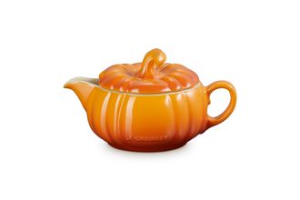 LE CREUSET Le Creuset Kürbis, Sauciere, 400 ml, Maronnier, Halloween-Teller, hitzebeständig, kältebeständig, mikrowellen- und ofenfest