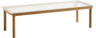 HAY Table basse en verre cannel&eacute; Kofi, pi&eacute;tement en ch&ecirc;ne Hay