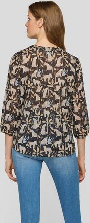 Rabe Druckbluse mit floralem Muster und Splitneck