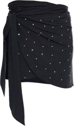 Hunza G Femme, Maillots de bain, Noir, Taille: ONE Size Short UPF 50+ Swarovski Sarong