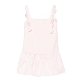 Self Portrait Spaghetti-Tr&auml;ger Kleid mit Stufen - - Dresses - Damen - Rosa - S