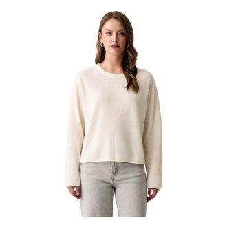 Marc O'Polo Pull en maille &agrave; col rond - Femme - Pulls - Beige - Taille: 44 FR