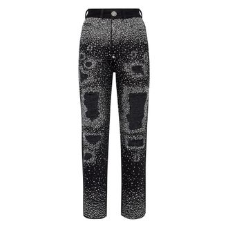 Philipp Plein Denim Hosen Boyfriend Fit Crystal - - Jeans - Damen - Mehrfarbig - W28
