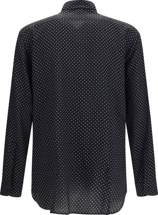 Tom Ford Silk Cr&ecirc;pe De Chine Polka-Dot Shirt - Black