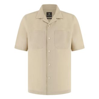 Boggi Milano Homme, Chemises, Beige, Taille: XL Chemise en Lin Coupe Regular