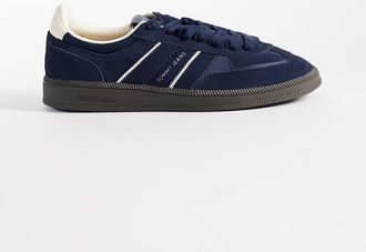 Tommy Jeans Greenwich - Baskets en daim &agrave; lacets ruban - Bleu marine