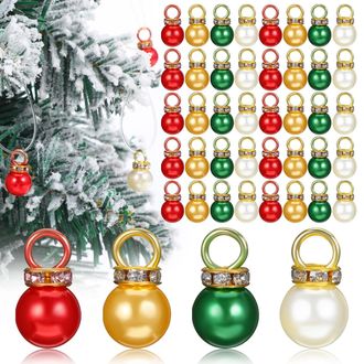 BESPORTBLE TOYANDONA 200 Stück Mini-Christbaumschmuck: Christbaumkugeln - Kleine Hängende Ornamente für Weihnachtsdekorationen, zum Basteln von DIY-halsketten, f