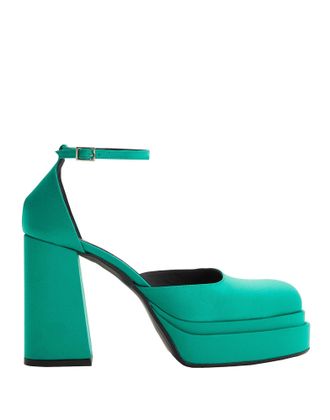 8 by YOOX SATIN PLATFORM LACE-UP PUMPS