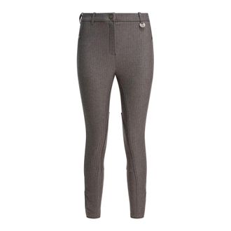 Burberry Herringbone Stretch Cotton Jodhpurs - - Trousers - Damen - Braun - 2XS