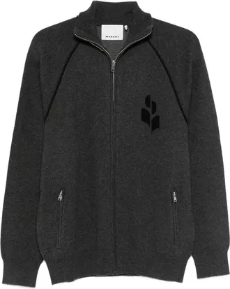 Isabel Marant sweat zipp&eacute; &agrave; logo - Gris
