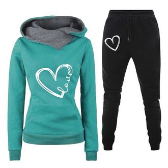 Generic Co Ord Ensembles pour femme Mode ample col haut &eacute;paules droites pantalon long ensemble sweat ensemble de v&ecirc;tements de d&eacute;tente pour femme Surv&ecirc;tement d