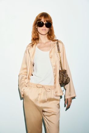Gerard Darel Chemise satin&eacute;e - BAHYALEE - Nude