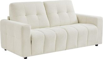 Vente-Unique 3-Sitzer-Schlafsofa aus beigem Chenillestoff ISISTIA