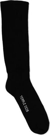 Rick Owens Homme, Sous-v&ecirc;tements, Noir, Taille: S Calzini In Maglia Mid-Calf Knitted Socks