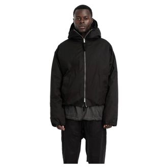 Thom Krom Homme, Vestes, Noir, Taille: L Veste Courte Rembourr&eacute;e &agrave; Capuche