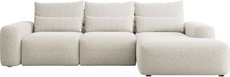 Selsey Sofa Ecksofa Eckcouch Schlafsofa Couch Mit Stauraum Schlaffunktion Pflegeleicht Mit Kissen Lendenkissen L Form Freistehend Rechts Chenille Creme Carno