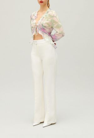 Claudie Pierlot Pantalon droit tailleur blanc