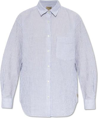 Woolrich Damen, Blusen & Hemden, Blau, LGr&ouml;&szlig;e