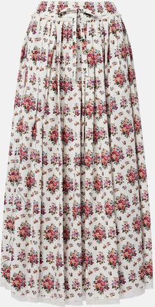 Dolce & Gabbana Midirock aus Baumwolle mit Spitze