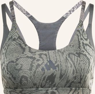 adidas Sport-Bh Optime Workout Snake Strappy blau