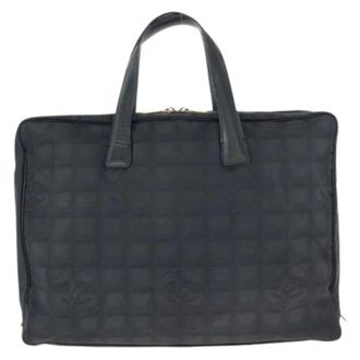 Chanel Pre-owned Sac Cabas Coco Mark en Nylon/Cuir - Femme - Pre-owned - Noir - Taille: ONE Size
