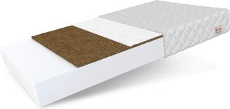 FDM CARINI Schaumstoffmatratze 120 x 200 cm H&auml;rtegrad H4/H3 (Hart/Mittelhart) 11 cm H&ouml;he Kokos Matratze Polyurethanschaum Bezug Waschbar Zweiseitig Abnehm