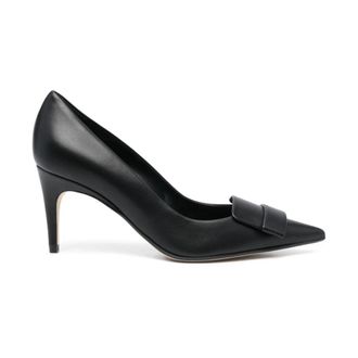 Sergio Rossi Schwarze Lederpumps mit Absatz - - Shoes - Damen - Schwarzk - 40 EU