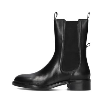 Stefano Lauran Schwarze Leder Stiefeletten - - Shoes - Damen - Schwarzk - 39 EU