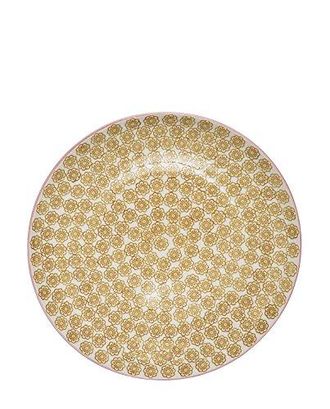 Bloomingville Teller Susie, lila rosa rot ocker, Keramik, 4er Set, 25 cm