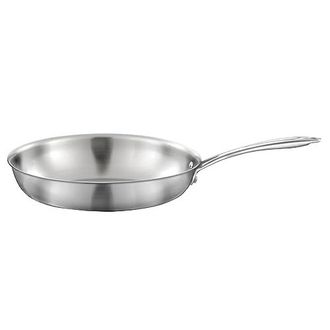 Cuisinox Gourmet - Bratpfanne 28 cm Edelstahl - Triply - für alle Herdarten einschließlich Induktion geeignet - Edelstahl 18/10 - Satin-Finish - fester Griff -