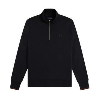 Fred Perry SweaT-shirt z zamkiem na 1/2 - Homme - Sweatshirts et sweats &agrave; capuche - Bleu - Taille: S