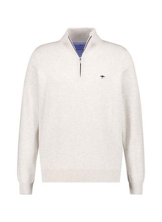 Fynch-Hatton Fynch-Hatton Herren Pullover grau Baumwolle unifarben