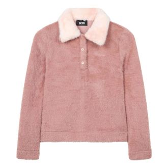 GCDS Strickpullover mit Kunstpelz-Effekt - - Knitwear - Damen - Rosa - XS
