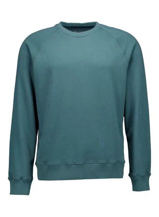 Juvia Herren Sweatshirt blau Baumwolle unifarben