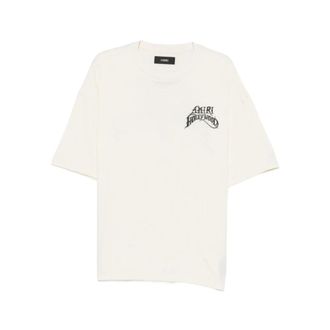 Amiri Hollywood Lightweight Jersey Skate Tee - Homme - Tops - Beige - Taille: L