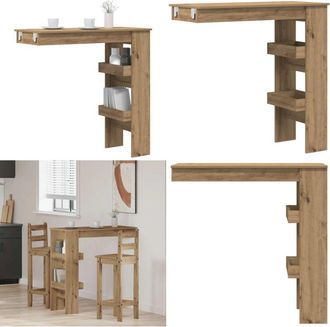 vidaXL Wand-Bartisch Artisan-Eiche 102x45x103,5 cm Holzwerkstoff - Vidaxl