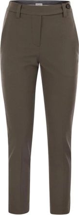 Brunello Cucinelli Femme, Pantalons, Brun, Taille: 40 FR Pantalon Tailleur Court