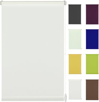 Kl&ouml;ckner Seitenzug-Rollo Ohne Bohren Easy-Fix Klemmfix (120 x 150 cm, reinwei&szlig;)