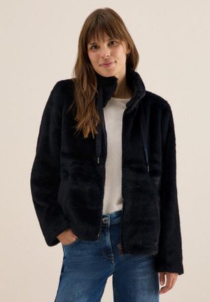 Cecil Fellimitatjacke mit Stehkragen