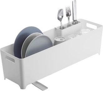 Yamazaki Tableware TOWER4314 Schlanker Abtropfkorb für Geschirr, WeiÃY
