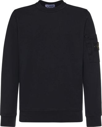 Stone Island Homme, Sweatshirts et sweats &agrave; capuche, Bleu, Taille: XL SweaT-shirt ras du cou coupe classique