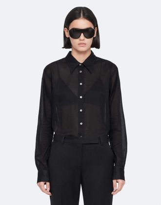 AllSaints Leonie pantalon en laine noir
