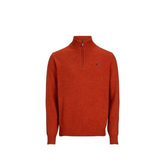 Hackett Pull droit col montant zipp&eacute; en laine