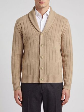 Brunello Cucinelli Cardigan mit Schalkragen aus reinem Kaschmir mit Kn&ouml;pfen