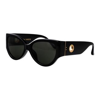Linda Farrow Connie Stylische Sonnenbrille f&uuml;r den Sommer - - Accessories - Damen - Schwarzk - 58 MM